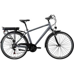 Z&uuml;ndapp Z&uuml;ndapp Herren &raquo;Z802 Herren&laquo; 21 Gang Shimano Altus RD-M310 Schaltwerk Kettenschaltung Heckmotor 250 W Pedelec, Elektrofahrrad f&uuml;r Herren grau 48cm, 28