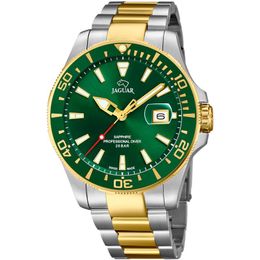 Jaguar Herren Quarzuhr &raquo;Diver&laquo; Armbanduhr, Quarzuhr, Herrenuhr, Saphirglas, Swiss Made silber Einheitsgr&ouml;&szlig;e