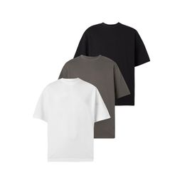 Selected T-Shirt 'SLHLOSCAR' Herren Gr&ouml;&szlig;e XS grau / schwarz / wei&szlig;