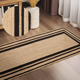 Hanse Home Teppich &raquo;Looma Juteteppich&laquo; rechteckig 7 mm H&ouml;he Handgewebt, Jute Naturteppich, Boho, Wohnzimmer, Schlafzimmer Jute B : 70cm 1 Stk., 7mm, L