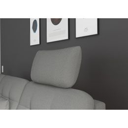 Sit & More sit&more Kopfst&uuml;tze &raquo;Baviene&laquo; in hochwertiger Verarbeitung silber B/H/T: 50cm x 25cm x 12cm, Luxus-Microfaser Paris
