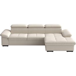 Sit & More sit&more Ecksofa &raquo;Viola, L-Form, B: 260 cm&laquo; optional Schlaffunktion,inkl Armteil- & Kopfteilverstellung beige 100% Polyester B/H/T: 260cm x 73cm x 