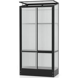 Vitavia Gew&auml;chshaus &raquo;HKP4mm&laquo; Balkongew&auml;chshaus mit Rollfundament, schwarz schwarz B/H/T: 81cm x 165,5cm x 43cm