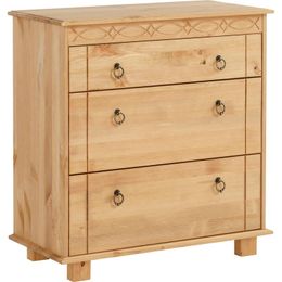 OTTO home Kommode &raquo;Indra Sideboard&laquo; B/T/H: 74/35/75 cm, 75 cm breit, aus massiver Kiefer, FSC -zertifiziert beige Massivholz B/H/T: 74cm x 75cm x 35cm