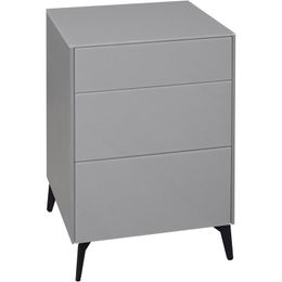 M&auml;usbacher Kommode &raquo;Imola&laquo; Kommode mit Glasfront und Glasoberplatte grau F&uuml;&szlig;e aus Metall,2 Packst&uuml;cke, 2 Stk., 0 Stk.