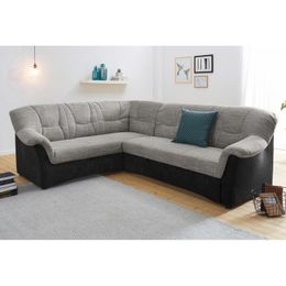 DOMO collection Ecksofa &raquo;SARAFINA 240x190 cm, auch mit Federkern f&uuml;r mehr Sitzkomfort!&laquo; whlw. mit Bettfunktion, elegantes Design, L-Form schwarz-wei&szlig; 