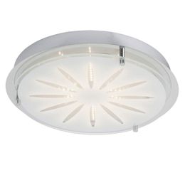 Brilliant Deckenleuchte &raquo;Cathleen&laquo; LED-Modul 1 Stk. Warmwei&szlig; LED Wand- und Deckenlampe 33cm chrom grau 1, &Oslash; 33cm H: 5,5cm, 1 Stk.