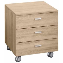 M&auml;usbacher Rollcontainer &raquo;Mio&laquo; braun Holzwerkstoff, Metall B/H/T: 45cm x 51cm x 45cm