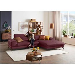 W.Schillig Ecksofa &raquo;Piedroo, Designsofa mit tollem Sitzkomfort, elegant und bequem, L-Form&laquo; Kopfteilverstellung, wahlweise mit Sitztiefenverstellung, 