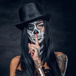 Leinwandbild &raquo;La Catrina - No Talk auf Keilrahmen gespannt&laquo; 1 Stk. tlg. Kunstdruck Wandbild Bild in verschiedenen Formaten schwarz Leinen B/H/T: 60cm 