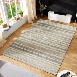LUXOR living Teppich &raquo;Crosby&laquo; rechteckig 7 mm H&ouml;he Rauten Design, Boho-Style, Wohnzimmer, Schlafzimmer beige Obermaterial: 60% Baumwolle, 30% 