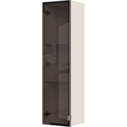 OTTO home H&auml;ngevitrine &raquo;Opera, Wandschrank, Schwebendes Design f&uuml;r modernen Wohnraum&laquo; UV lackiert, Soft Close Funktion, Wandmontiert beige Glas, 