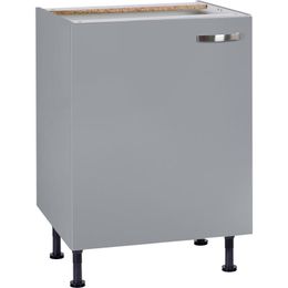 KOCHSTATION Unterschrank &raquo;KS-Cara&laquo; Breite 60 cm grau basaltgrau, B/H/T: 60cm x 87cm x 58,4cm, T&uuml;ren: 1 Stk.