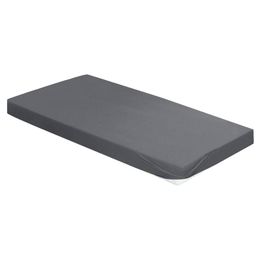 Irisette Spannbettlaken &raquo;Porto 20&laquo; besonders elastisch grau Jersey, Obermaterial: 95% Baumwolle, 5% Elasthan B/L: 100cm x 200cm, 1 Stk., Jersey, 100-130x200-