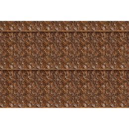 ARCHITECTS PAPER Fototapete &raquo;Wooden Ornament&laquo; Vlies, Wand, Schr&auml;ge braun Vlies B/L: 4m x 2,7m