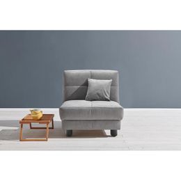 ell+ell ell + ell Schlafsofa &raquo;Tilda&laquo; Breite 85 cm, inkl. 1 Zierkissen grau 100% Polyester B/H/T: 85cm x 90cm x 100cm, Flachgewebe, Kaltschaum,mit 