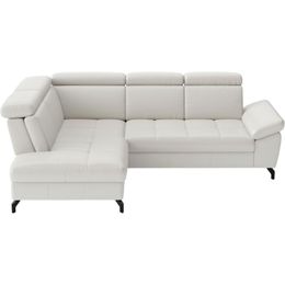 Sit & More sit&more Ecksofa &raquo;Vanity L-Form, B: 254 cm, Leder&laquo; Inkl.Sitz-,Kopf-und Armteilverstellung B/H/T: 254cm x 84cm x 197cm, NaturLEDER , Ottomane links,mit