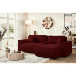 Home Affaire Ecksofa &raquo;VasbySuyal Schlafsofa 235cm L-Form mit Recamiere beidseitig montierbar&laquo; Designsofa mit Bettfunktion und Bettkasten, Ma&szlig;e B/T/H: 
