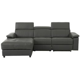 Home Affaire Ecksofa &raquo;Binado, L-Form,&laquo; mit manueller oder elektrischer Relaxfunktion mit USB-Anschluss grau Webstoff (95% Polyester/5% Nylon) B/H/T: 