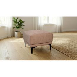 OTTO home Polsterhocker &raquo;Xander&laquo; 1 Stk. tlg. Breite 58 cm, Soft-Touch Chenille, schwarze Metallf&uuml;&szlig;e braun 90% PES, 10% NY B/H/T: 58cm x 45cm x 58cm, 