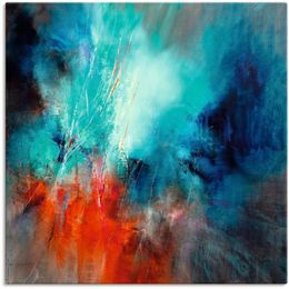 Artland Wandbild &raquo;Fr&uuml;hling im Eistobel&laquo; Gegenstandslos 1 Stk. tlg. als Alubild, Leinwandbild in verschied. Gr&ouml;&szlig;en blau B/H/T: 50cm x 50cm, Leinwandbild 