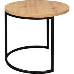 M&auml;usbacher Couchtisch &raquo;Couchtisch rund&laquo; Couchtisch rund Durchmesser 60cm, Metallgestell braun B/H/T: 50,5cm, Couchtisch Rund,Untergestell B
