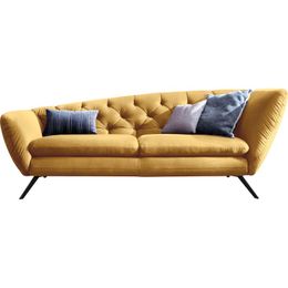Home Affaire Recamiere &raquo;Beatrice, bequem und zeitlos elegant, Breite 223cm,&laquo; Recamiere links oder rechts, passend zur "Beatrice"-Serie gelb Samtoptik 