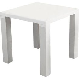 Salesfever Esstisch &raquo;Design-Tisch f&uuml;r stilvolles Ambiente&laquo; hochglanz lackiert wei&szlig; B/H/T: 80cm x 76cm x 80cm