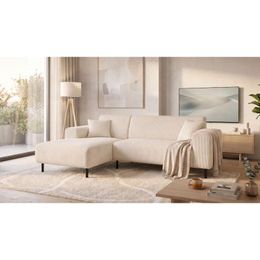 OTTO home Ecksofa &raquo;ARROS L-Form mit Wellenunterfederung, Ma&szlig;e B/T/H: 235/163/81 cm&laquo; incl. Zierkissen, mit Recamiere rechts/links bestellbar, auch in 