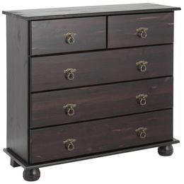 OTTO home Kommode &raquo;Finca&laquo; aus massivem Kiefernholz, mit Schubladen f&uuml;r Stauraumm&ouml;glichkeiten braun MDF, Massivholz B/H/T: 82cm x 78cm x 30cm, 5 Stk., 
