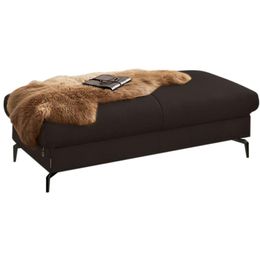 W.Schillig Polsterhocker F&uuml;&szlig;e in Schwarz pulverbeschrichtet braun Longlife Xtra-Leder Z59: Glattleder mit modischer Pr&auml;gung. Hautst&auml;rke 0, 9 - 1, 1 mm