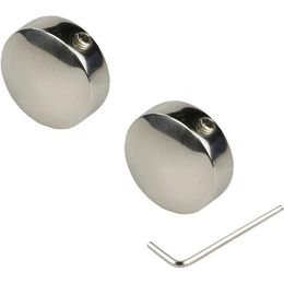 Liedeco Gardinenstangen-Endst&uuml;ck &raquo;Endst&uuml;ck, Endknopf nickel-glanz "Celebration" Consul - 2 St&uuml;ck&laquo; Endst&uuml;ck, Endknopf grau 2 Stk.