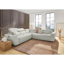 Jockenh&ouml;fer Wohnlandschaft &raquo;Monza L-Form, B: 292x292 cm, mit 30 cm elektr. Sitztiefenverstellung&laquo; 140kg Belastbarkeit je Sitz, Kopfteilverstellung & USB-Anschluss