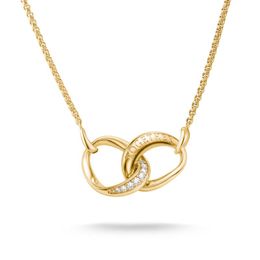 Thomas Sabo Damen Thomas Sabo Kette mit Anh&auml;nger &raquo;Together Kette gelbgoldfarben&laquo; mit Zirkonia (synth.) gold 45, Metall