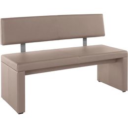 OTTO home Sitzbank &raquo;Charissa&laquo; mit Lehne, Breite 140, 160 oder 180 cm braun B/H/T: 140cm x 90cm x 53cm, Kunstleder