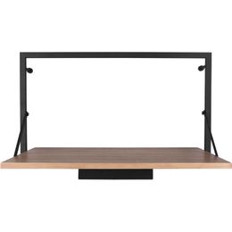 Mirrors and More Wandregal &raquo;Leonie&laquo; 1 Stk. tlg. braun Holz teilmassiv, Metall B/H/T: 50cm x 30cm x 30cm