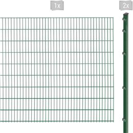 Arvotec Doppelstabmattenzaun &raquo;EXCLUSIVE 183 zum Einbetonieren&laquo; Zaunh&ouml;he 183 cm, Zaunl&auml;nge 2 - 60 m gr&uuml;n Kunststoff, Stahl H/L: 183cm x 2m, Pfosten: 2 Stk.