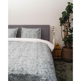 Kayori Bettw&auml;sche &raquo;Shima&laquo; 2 Stk. Hergestellt aus GOTS-zertifizierter Bio-Baumwolle grau Mako-Satin, Obermaterial: 100% Baumwolle B/L: 155cm x 220cm, 1