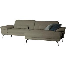 Die PlanBar Ecksofa &raquo;MP-IN22025 L-Form&laquo; mit Kopfteilverstellung, wahlweise mit motorischem Canape gr&uuml;n 100% Polyester B/H/T: 293cm x 81cm x 191cm, 