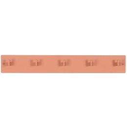 SPINDER DESIGN Garderobenhaken Metall, Zeitloses Design, 5 Haken, Breite 70 cm rosa Metall B/H/T: 70cm x 10cm x 7cm