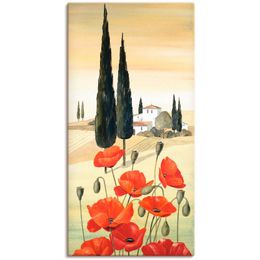 Artland Leinwandbild &raquo;Blumen Zusammensetzung II&laquo; Blumen 1 Stk. tlg. auf Holzrahmen gespannt rot Leinwand B/H/T: 30cm x 60cm, Leinwandbild Blumen Hochformat, 1