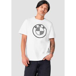 BMW Herren BMW T-Shirt mit auff&auml;lligem Logo-Print schwarz-wei&szlig; XS