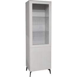 M&auml;usbacher Standvitrine &raquo;Imola&laquo; Vitrine mit Glas- und Holzt&uuml;r grau B/H/T: 61cm x 194cm x 42cm, T&uuml;ren: 2 Stk.