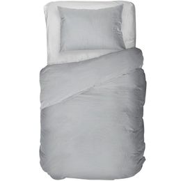 Kayori Bettw&auml;sche &raquo;Senju&laquo; 2 Stk. 100% Mako Satin silber Mako-Satin, Obermaterial: 100% Baumwolle B/L: 155cm x 220cm, 1 Stk., 1 Stk., Mako-Satin, B/L: 