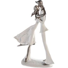 Casablanca by Gilde Dekofigur &raquo;Skulptur Hold me&laquo; Dekoobjekt, H&ouml;he 32 cm, P&auml;rchen, mit Spruchanh&auml;nger, Wohnzimmer wei&szlig; Polyresin B/H/T: 20cm x 32cm x 