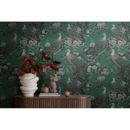 Livingwalls living walls Vliestapete &raquo;Michalsky 6 florale Tapete Mustertapete V&ouml;gel Tiere&laquo; matt strukturiert Vliestapete Natur f&uuml;r Schlafzimmer K&uuml;che Wohnzimmer 