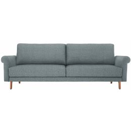 Creation BY ROLF BENZ 3-Sitzer &raquo;CR.450, Designsofa, Loungesofa&laquo; modern Landhaus, Breite 208 cm, F&uuml;&szlig;e in Nussbaum grau NaturLEDER OSKAR (echtes 