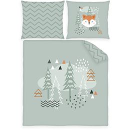 Baby Best Babybettw&auml;sche &raquo;babybest Nordic Forest&laquo; 2 tlg. mit Wendefunktion Renforc&eacute;, Obermaterial: 100% Baumwolle B/L: 80cm x 80cm, 1 Stk., 1 Stk., Renforc&eacute;, B/