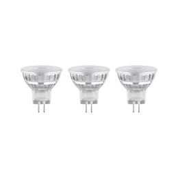 Paulmann LED-Leuchtmittel &raquo;3er-Pack Glasreflektor GU4 184lm 1,8W 2700K 12V&laquo; Warmwei&szlig; silber Einheitsgr&ouml;&szlig;e