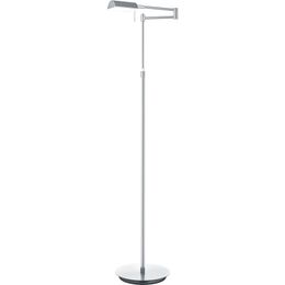 HELL h&ouml;llisch gutes Licht LED Stehlampe &raquo;GRAZ&laquo; LED-Modul 1 Stk. Warmwei&szlig; Tastdimmer, in der H&ouml;he einstellbar silber 1, H: 100cm, 1 Stk.